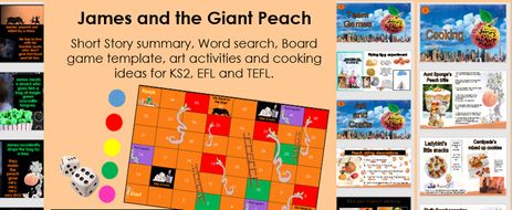 James and the Giant Peach board game, art and cooking activities KS2 ...
