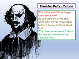 Carol Ann Duffy - Medusa | Teaching Resources