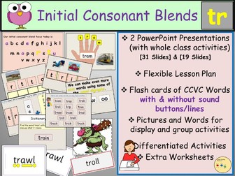 Initial Consonant Blends/Clusters - CCVC Words Bundle 1 | Teaching ...