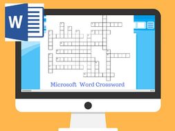 MS Word Crossword Puzzle and Screen Elements Task | Teaching Resources