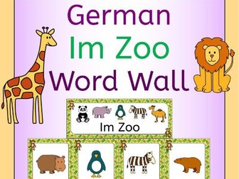German Zoo Animals Im Zoo Bundle - Activities, Puzzles, Word Wall ...