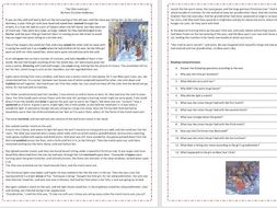 The Little Match Girl - Christmas Reading Comprehension / Vocabulary ...