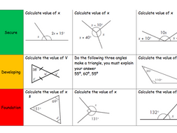 Missing angles involving algebra KS3/GCSE | Teaching Resources