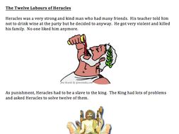 The Twelve Labours of Heracles Simplified Version | Teaching Resources