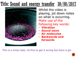 Sound and energy transfer - complete lesson (KS3) | Teaching Resources