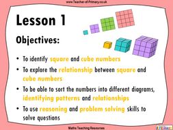 Square and Cube Numbers - Year 6 | Teaching Resources