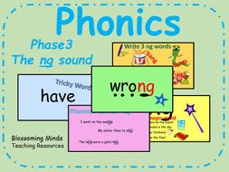 Phonics phase 3 - The 'ng' sound | Teaching Resources