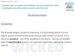 Komodo Dragon Fact File | Teaching Resources