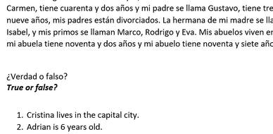 Claro 1 p32/33, 2.2 Te presento a mi familia | Teaching Resources