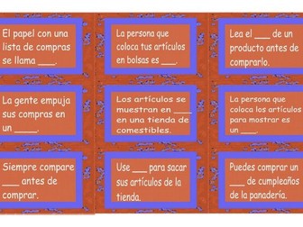 Grocery Shopping Spanish 4 Worksheet-2 Game-1 Exam Bundle | Teaching ...