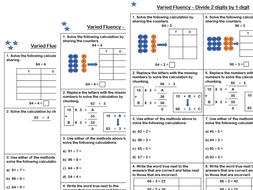 White Rose Maths - Year 4 - Spring Block 1 - Divide 2 digits by 1 digit (Varied Fluency ...