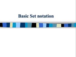 Basic set notation - Introduction to set theory | Teaching Resources