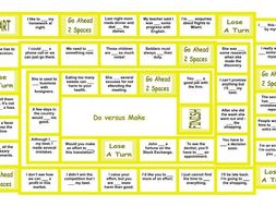 Do versus Make Legal Size Text Board Game | Teaching Resources
