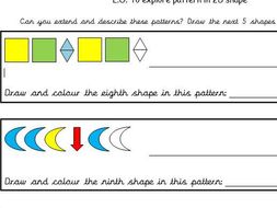Maths - describe patterns of shape | Teaching Resources