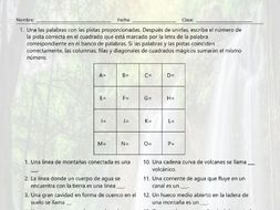 Geology and Planet Earth Magic Square Spanish Worksheet | Teaching ...