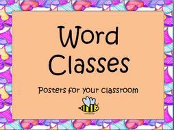 Word Classes Posters and Worksheets | Teaching Resources
