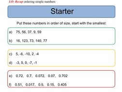 Ordering Fractions, Decimals and Percentages | Teaching Resources