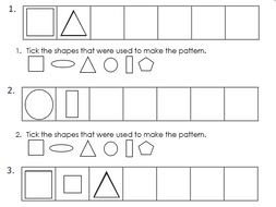 Year 1 Patterns with 2D shapes | Teaching Resources