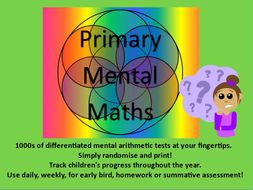 Primary Mental Arithmetic Tests | Teaching Resources
