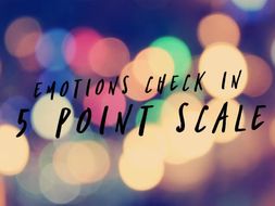 5 Point Scale - Emotions Check In | Teaching Resources
