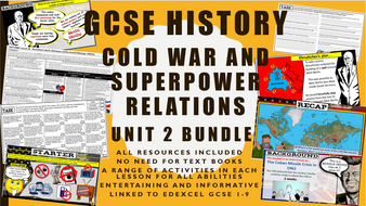 GCSE History Edexcel Cold War and Superpower Relations Unit 2 Bundle ...