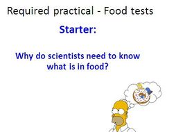 Required practical - food tests AQA GCSE Biology | Teaching Resources