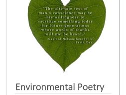 Environmental Poetry Year 8 | Teaching Resources