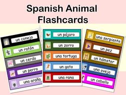 Spanish Animal Flashcards | Teaching Resources