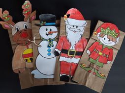 Christmas Paper Bag Puppets | Teaching Resources