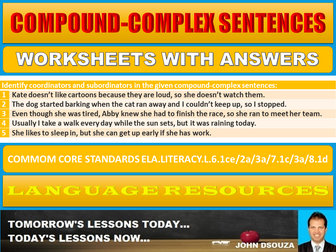 COMPOUND-COMPLEX SENTENCES BUNDLE | Teaching Resources