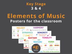 Elements of Music Posters | Teaching Resources