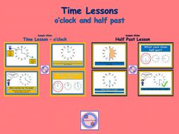 Time - o'clock and half past lesson | Teaching Resources
