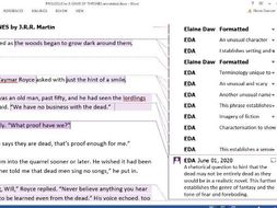 Game of Thrones Annotation for AQA A Level English Language NEA ...