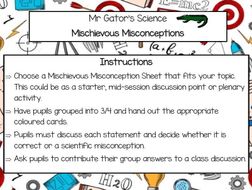 Mischievous Science Misconceptions | Teaching Resources