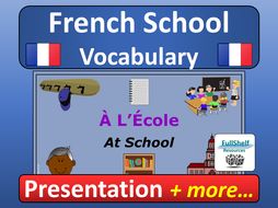 French School Vocabulary A L’ecole | Teaching Resources