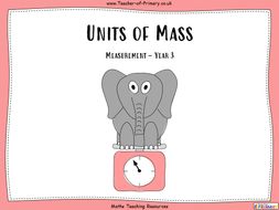 Units of Mass - Year 3 | Teaching Resources