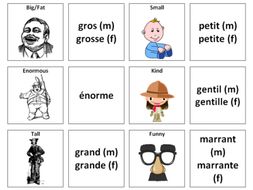 Describing People (Adjectives): French Vocabulary Card Sort | Teaching ...