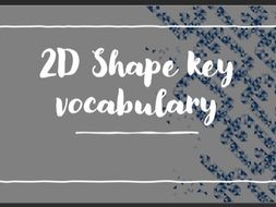 2D Shape Key Vocabulary | Teaching Resources