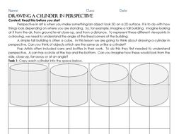 Perspective: drawing a cylinder | Teaching Resources