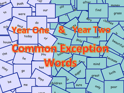 Key Stage 1 Common Exception Words | Teaching Resources