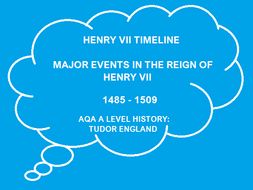 Timeline of events in Henry VII's reign (1485-1509) - A2 Level AQA ...