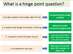 Hinge Point Questions (HPQ) | Teaching Resources