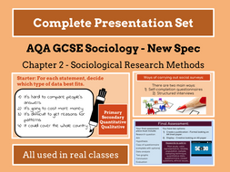 AQA GCSE SOCIOLOGY NEW SPECIFICATION - Unit 2 - Sociological Research ...