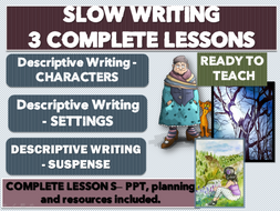 SLOW WRITING - 3 COMPLETE STANDALONE LESSONS | Teaching Resources