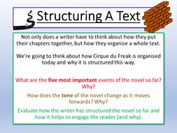 Cirque du Freak Structure | Teaching Resources