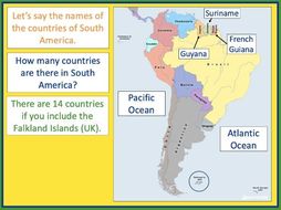 Identifying the countries and capitals of South America - KS2 ...