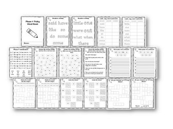 Phase 2-5 tricky word activity books | Teaching Resources