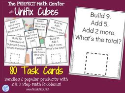 Unifix Cubes Addition and Subtraction SUPER BUNDLE Task Cards ...