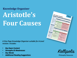 Aristotle's Four Causes - Knowledge Organiser | Teaching Resources
