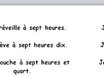 KS3 French: daily routine | Teaching Resources